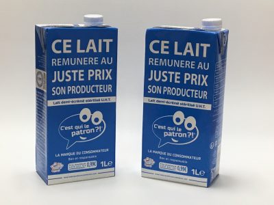 Une nouvelle brique de lait « C'est qui le Patron ?! » avec le prix ...