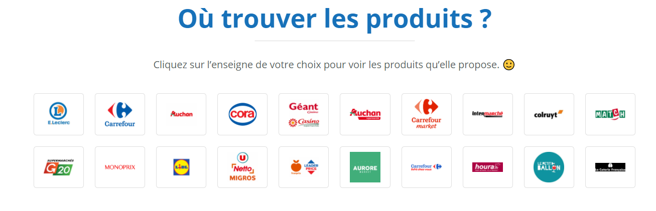 Où trouver les produits dans les magasins ? - « C'est qui le Patron